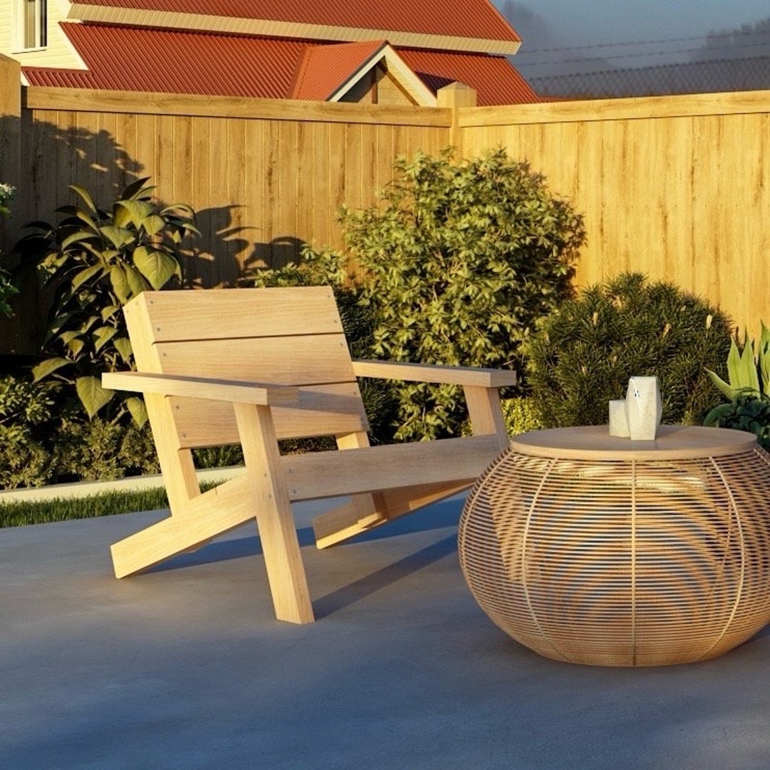 Easy Modern Club Chair 2x4 Simple DIY Adirondack Build Digital Plans - Etsy