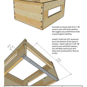 DIY Flowing Beehive Box Plans - Langstroth 10-frame - Beekeeping DIY ...