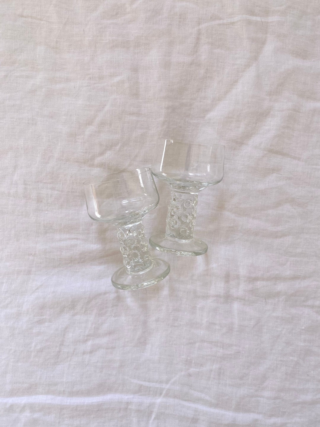 Two Vintage Textured Glasses - Etsy