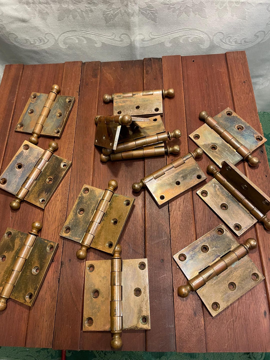 Rare 3" Solid Brass Casement Window Hinges: Bearing Inserts, Ball-tip ...