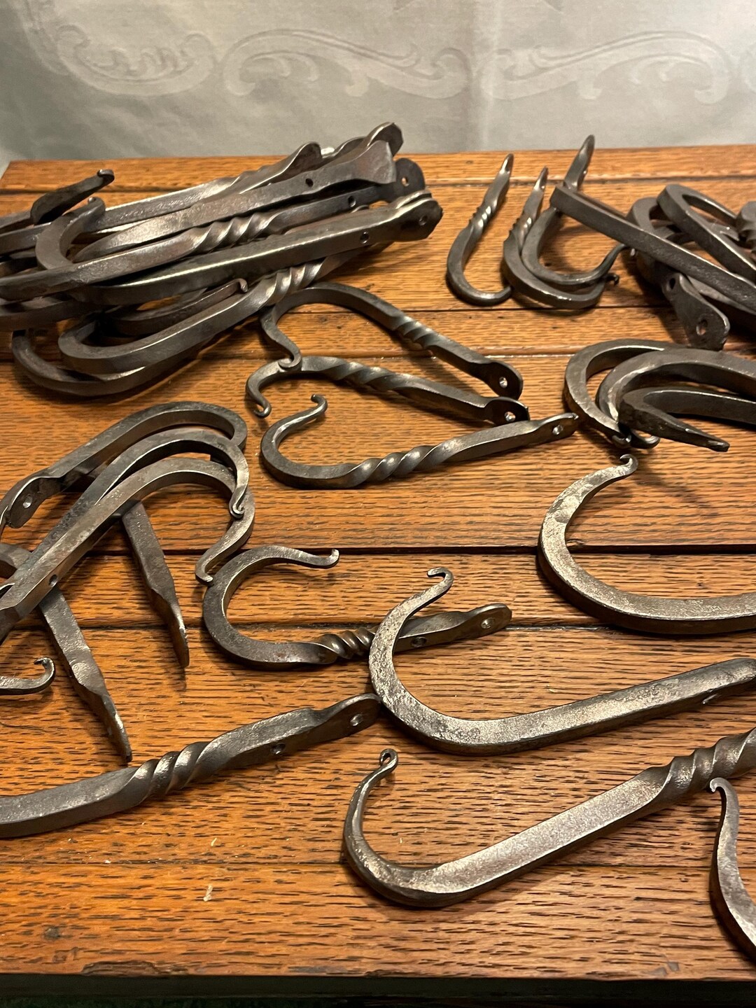 Blacksmith Forged Wall Hooks, Variety of Sizes, Selling in Groups of 3 ...