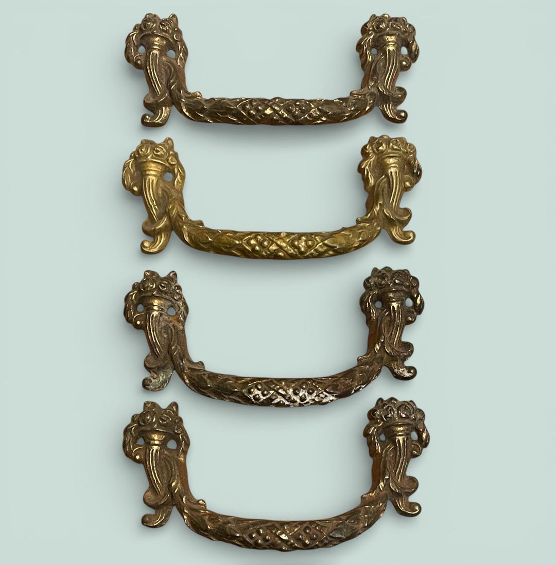 Cast Brass Ornate Victorian Cabinet Pulls, 2-1/2" Hole Spacing, Selling ...