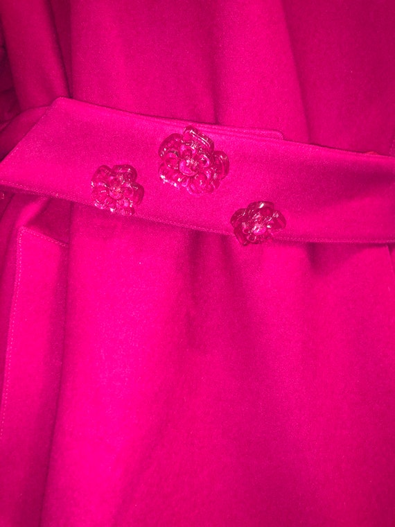 CLAUDE MONTANA 90's Shocking Pink Wool Embellished Mi… - Gem