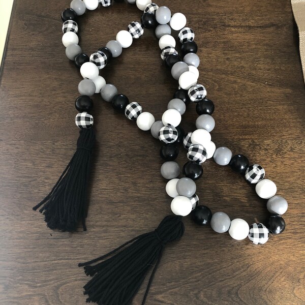 Buffalo Check Beads - Etsy