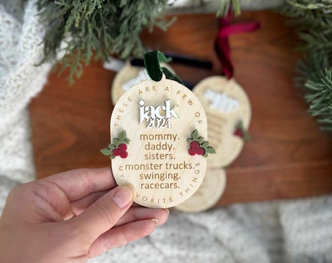 Hand Lettered Personalized Christmas Stocking Tags, Customized Stocking ...