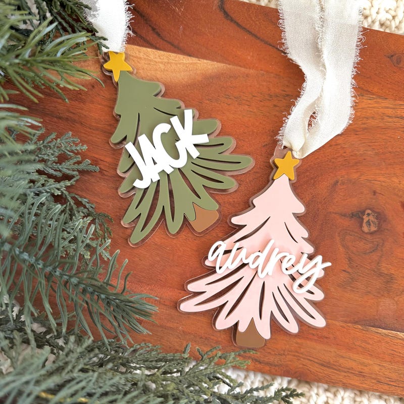Christmas Name Tag - Etsy