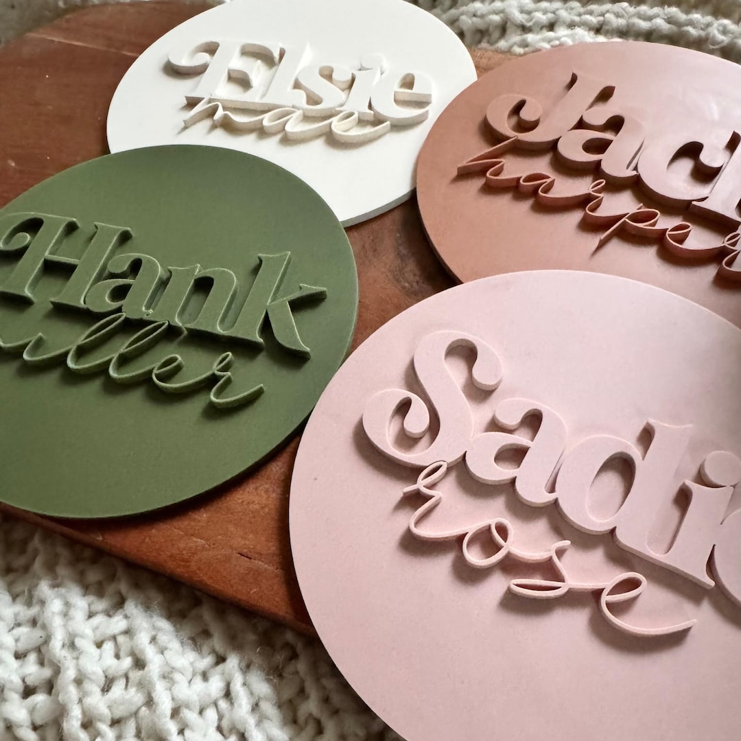 3D Acrylic Baby Name Sign: Newborn Hospital Keepsake - Etsy