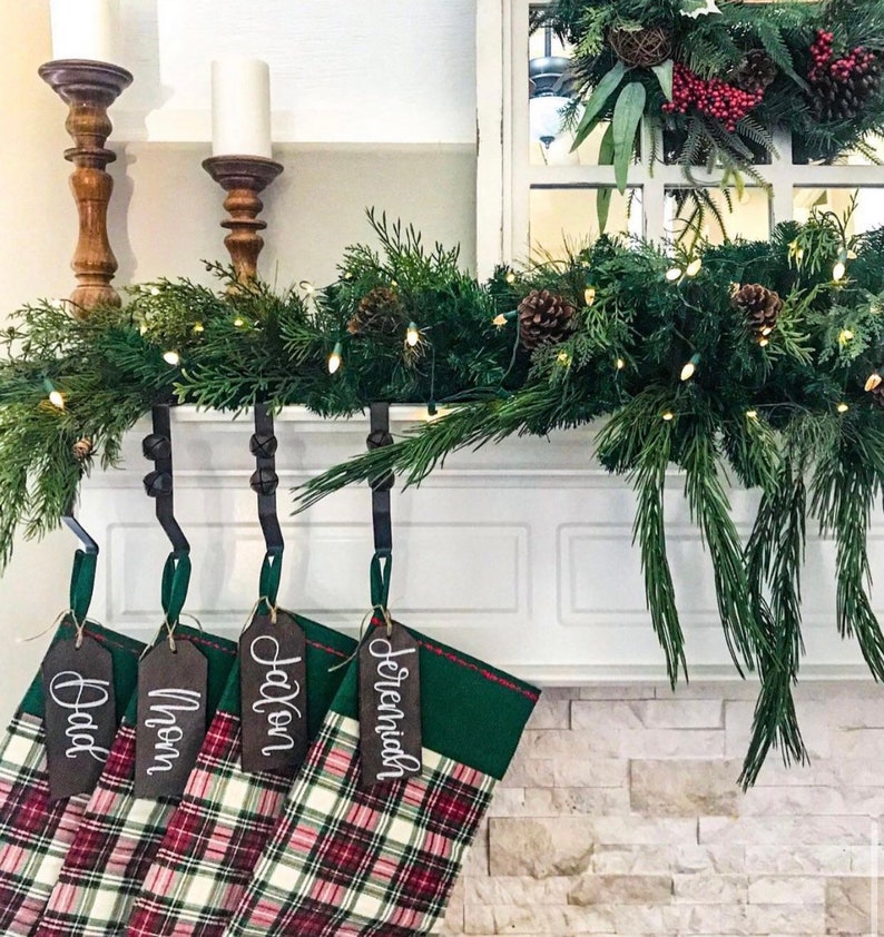 Hand Lettered Personalized Christmas Stocking Tags Customized - Etsy