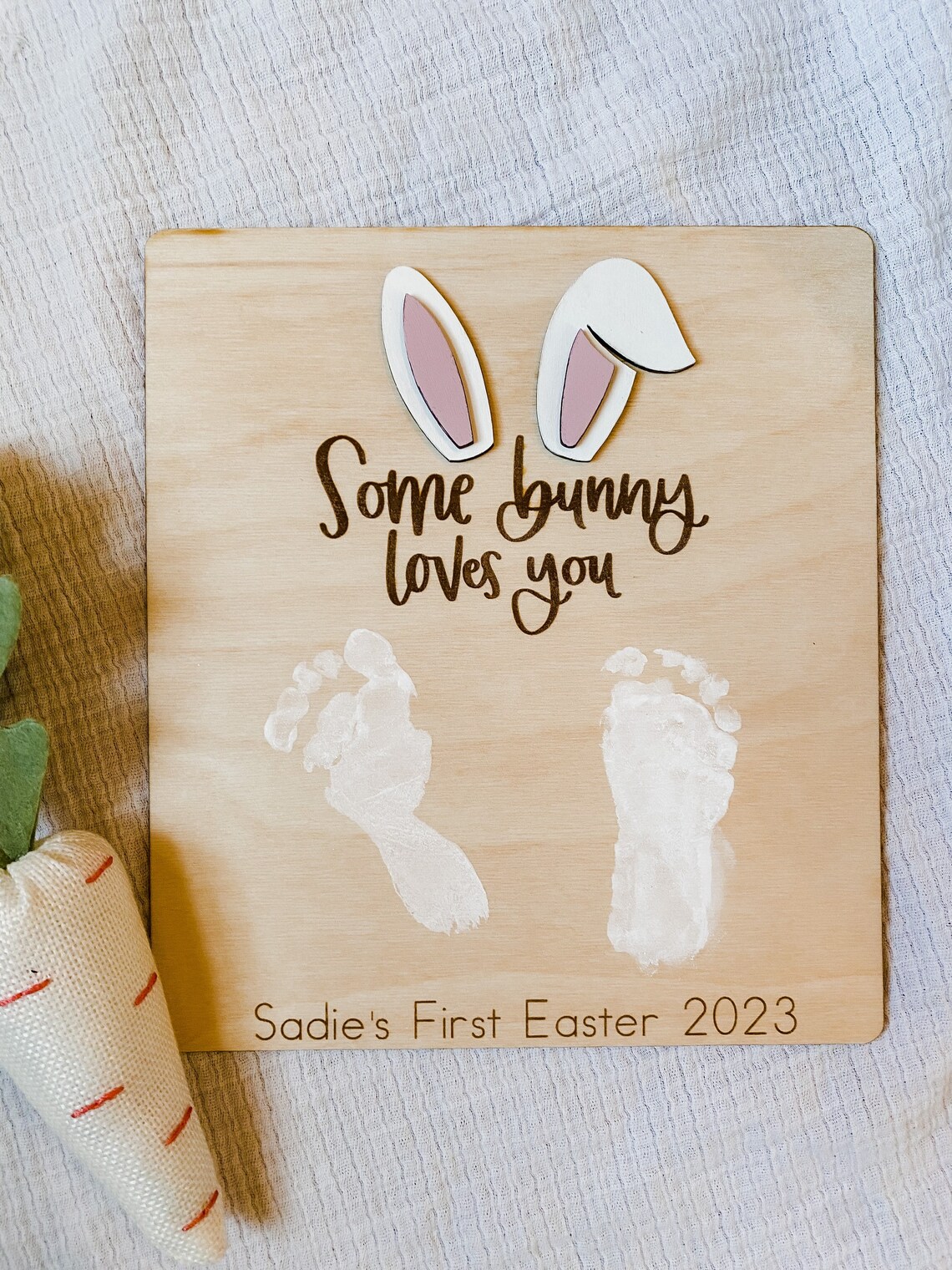 Easter Bunny Footprint Easter Footprint Bunny Footprint - Etsy