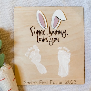 Baby's First Easter, Easter Decor, DIY Decor, Footprint Keepsake ...