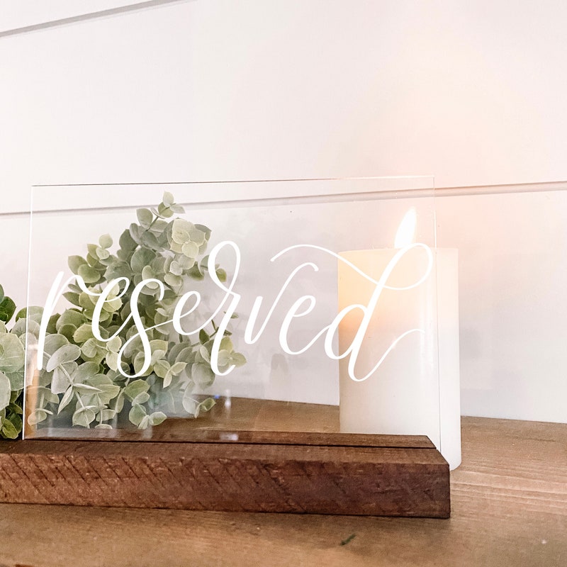 Reserved Table Sign - Etsy