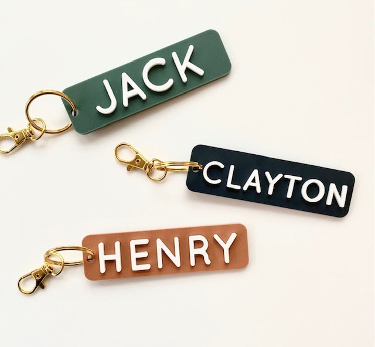 Personalized Acrylic Name Keychain: Backpack Tag - Etsy
