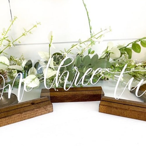 Rustic Wedding Burned Log Table Numbers Number Wood | Etsy