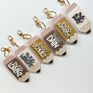 Pencil Keychain, Retro Teacher Keychain, Teacher Gifts, Teacher ...