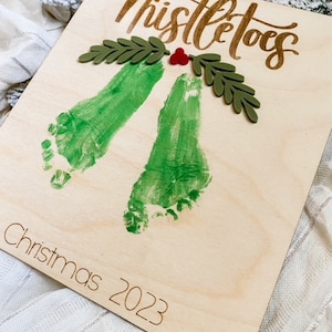 Mistletoes Craft, Baby's First Christmas, Footprint Decor, Baby's First ...