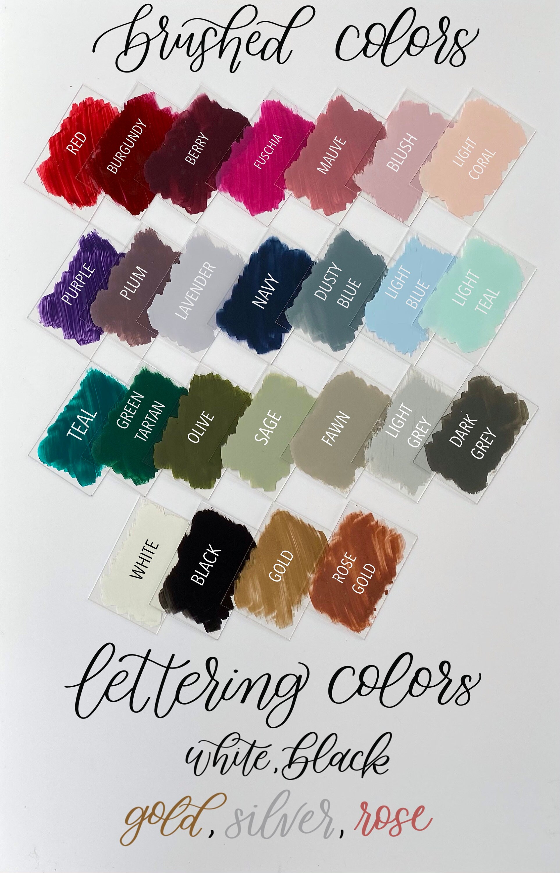 Acrylic Table Numbers With Painted Backs Calligraphy Table - Etsy