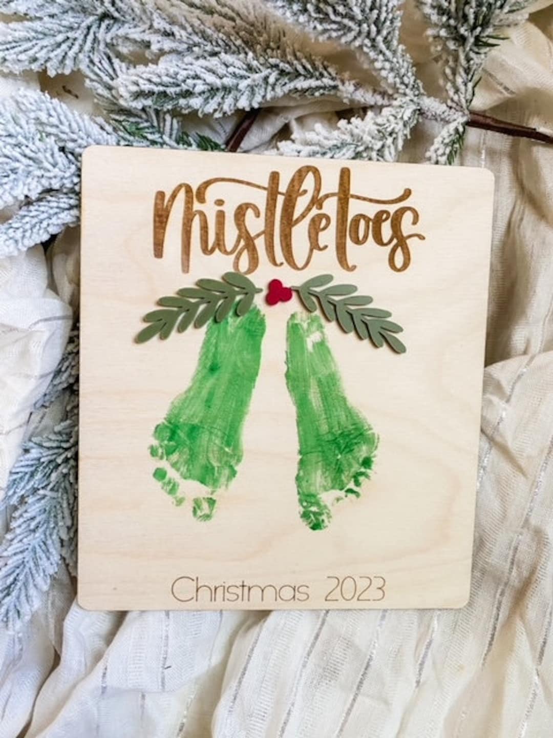 Mistletoes Craft, Baby's First Christmas, Footprint Decor, Baby's First ...