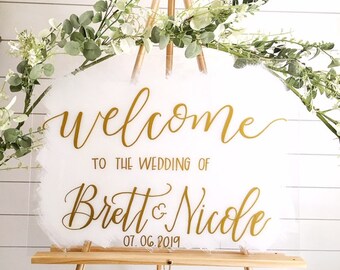 Hand Painted Wedding Sign | Etsy