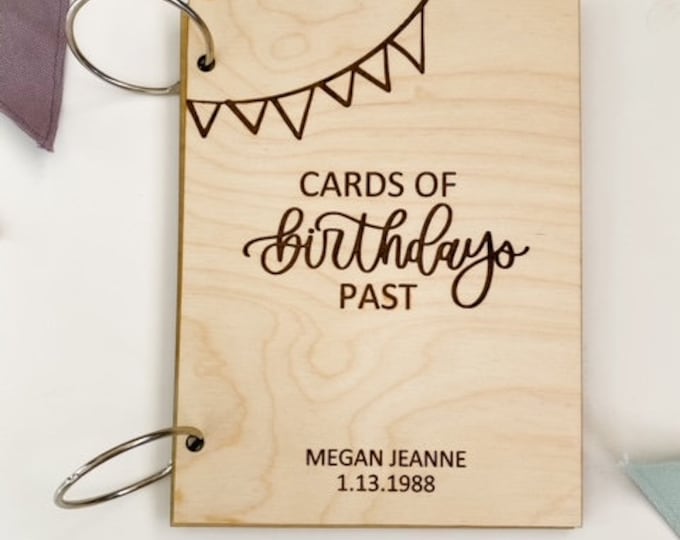 Cards of Birthdays Past Wooden Card Holder, Greeting Card Holder ...