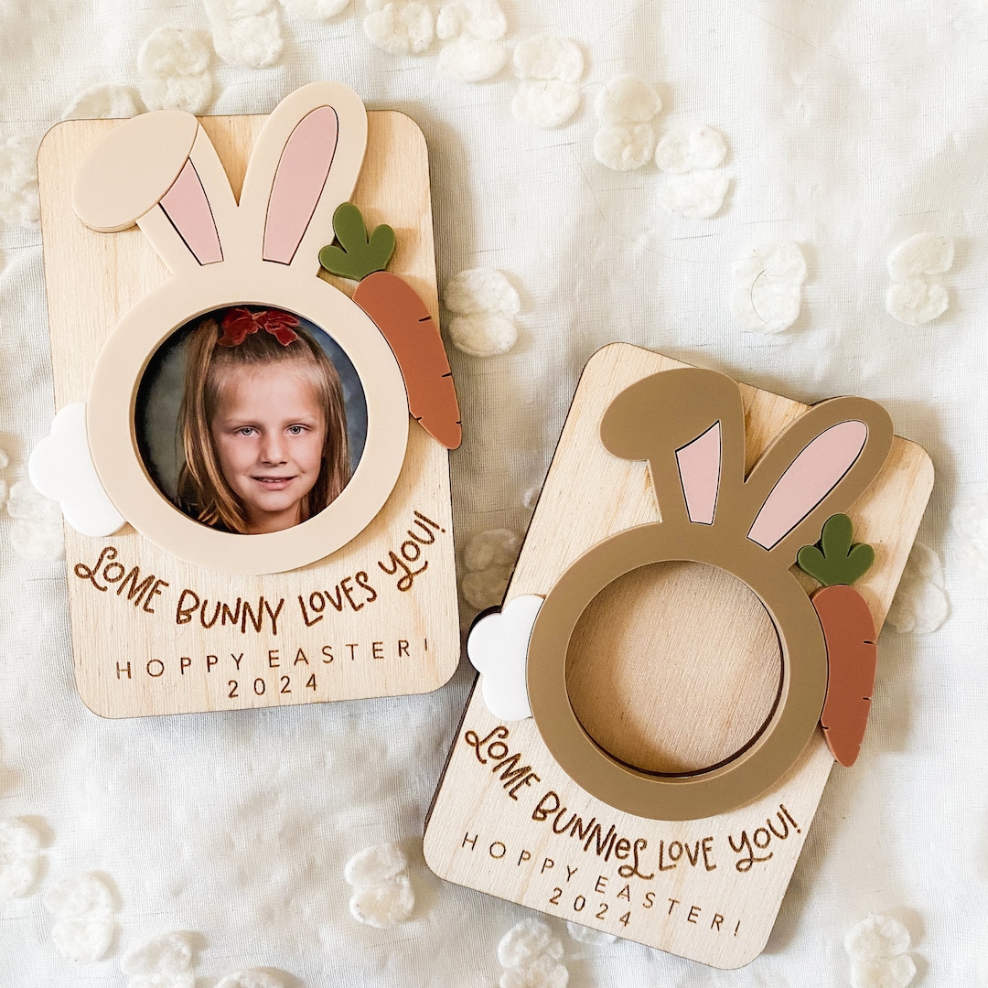 Easter Fridge Magnet Photo Frame, Kids Easter, Some Bunny Loves You ...