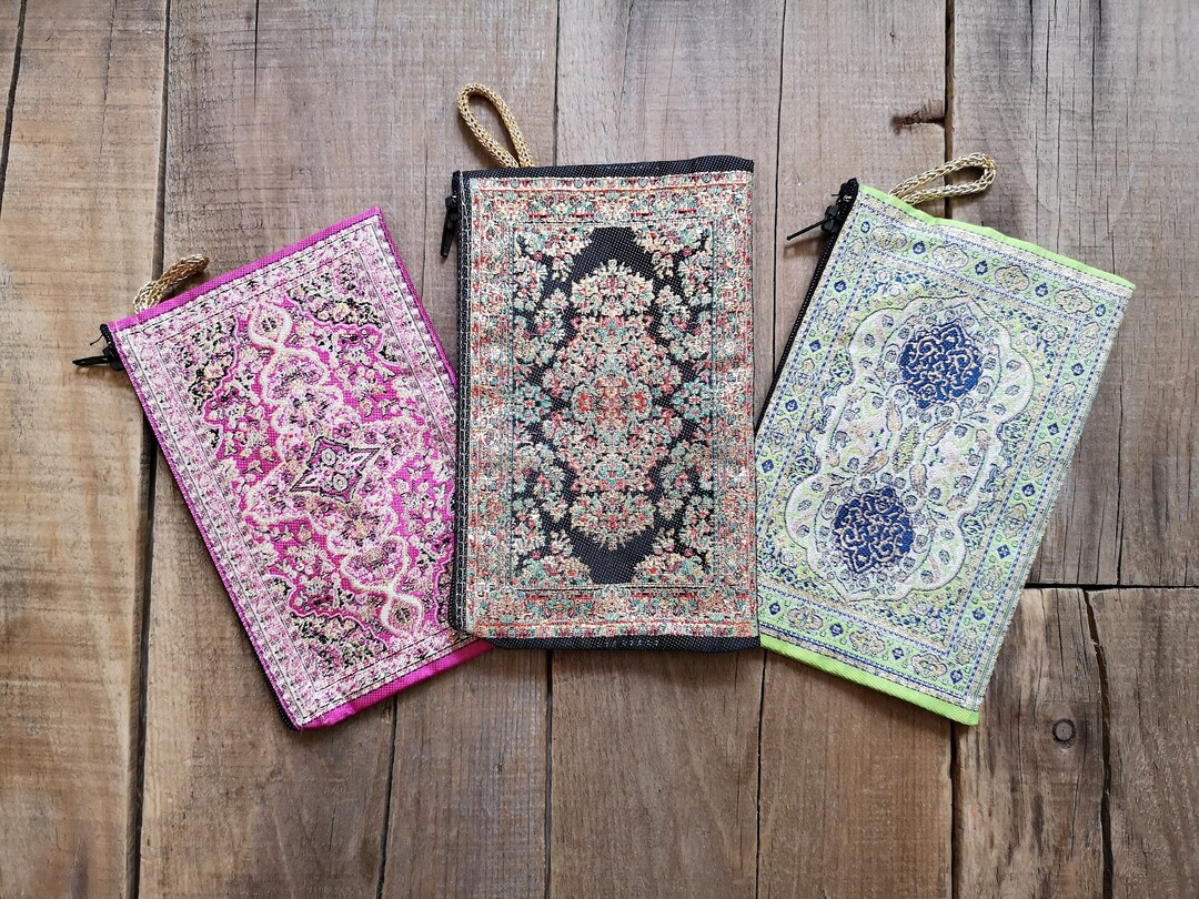 SET OF 3 / 10x15cm Original Turkish Coin Purse Kilim Rug Bag Carpet ...