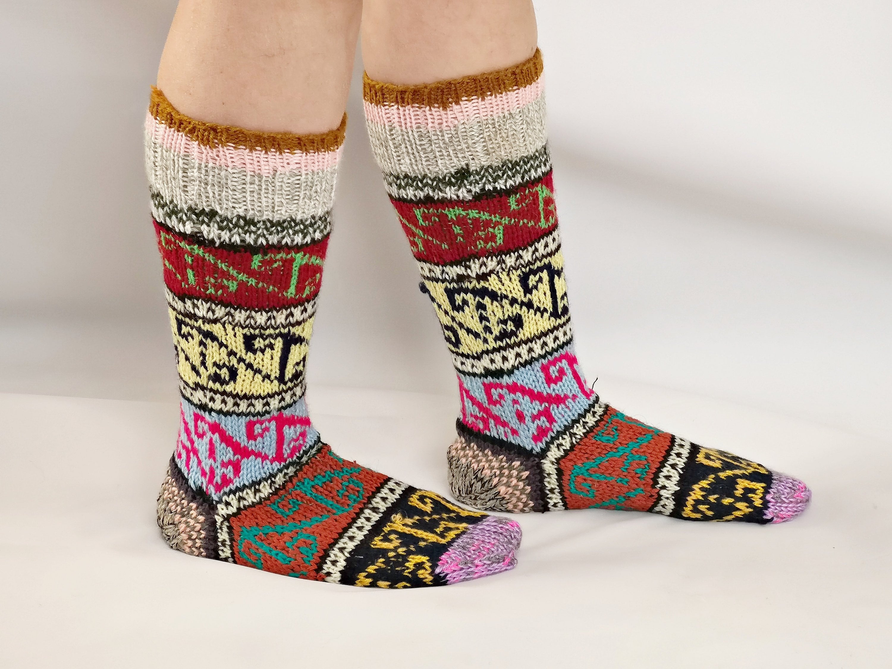 Turkish Socks Traditional Tribal Ethnic Anatolian Authentic Winter Warm ...