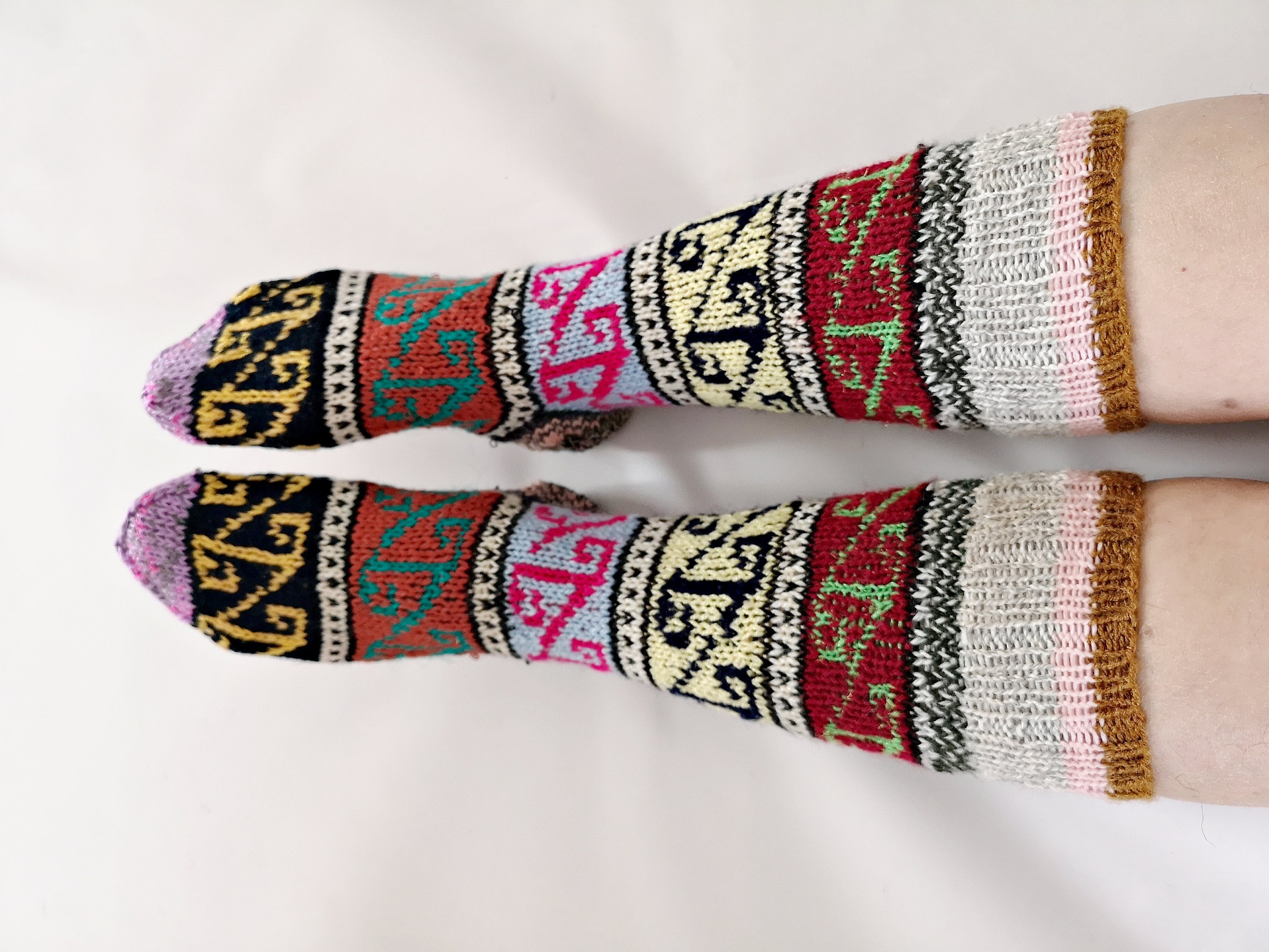 Turkish Socks Traditional Tribal Ethnic Anatolian Authentic Winter Warm ...