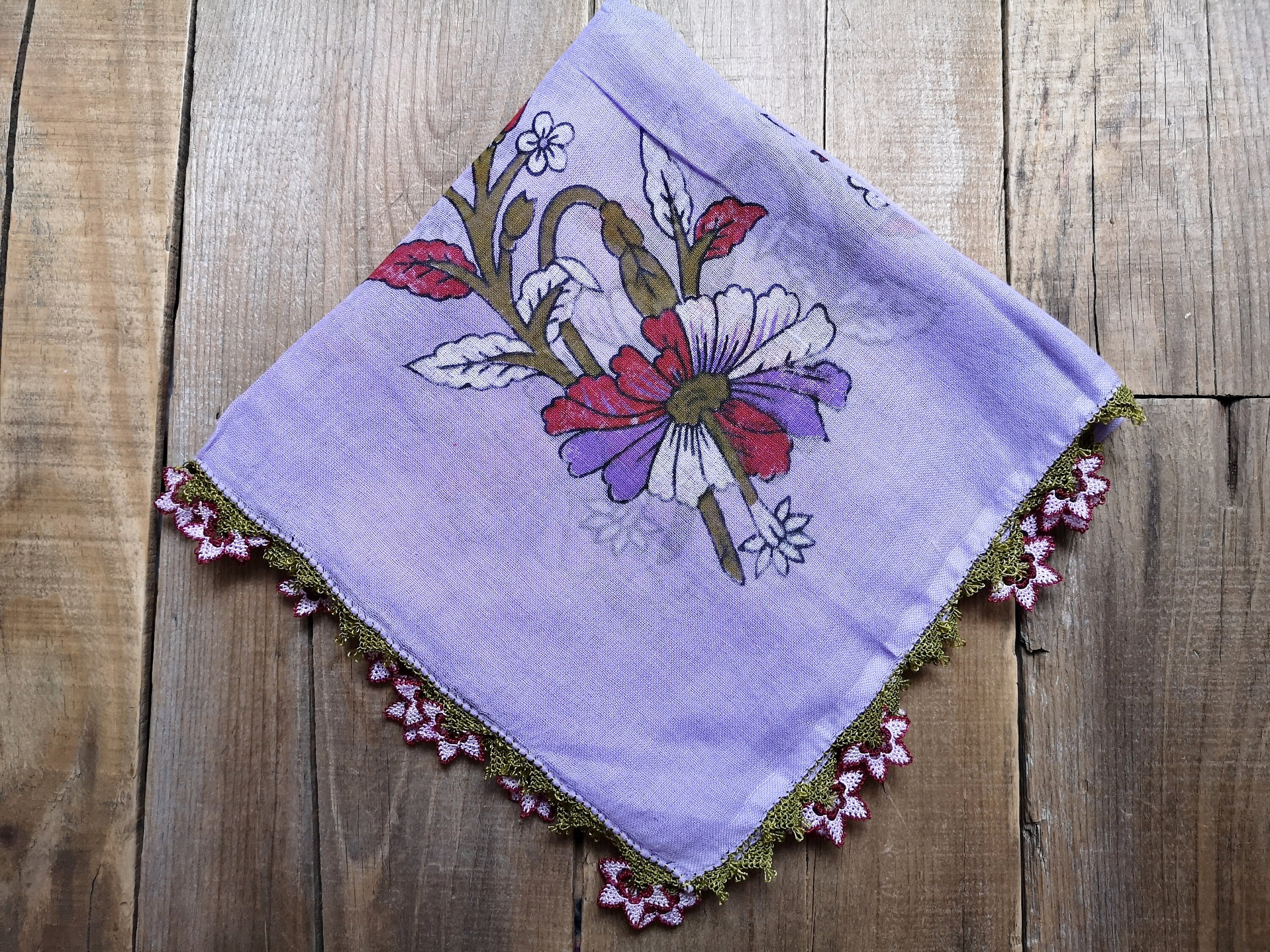 Light Violet Needle Lace Turkish Vintage Oya Crochet Scarf - Etsy