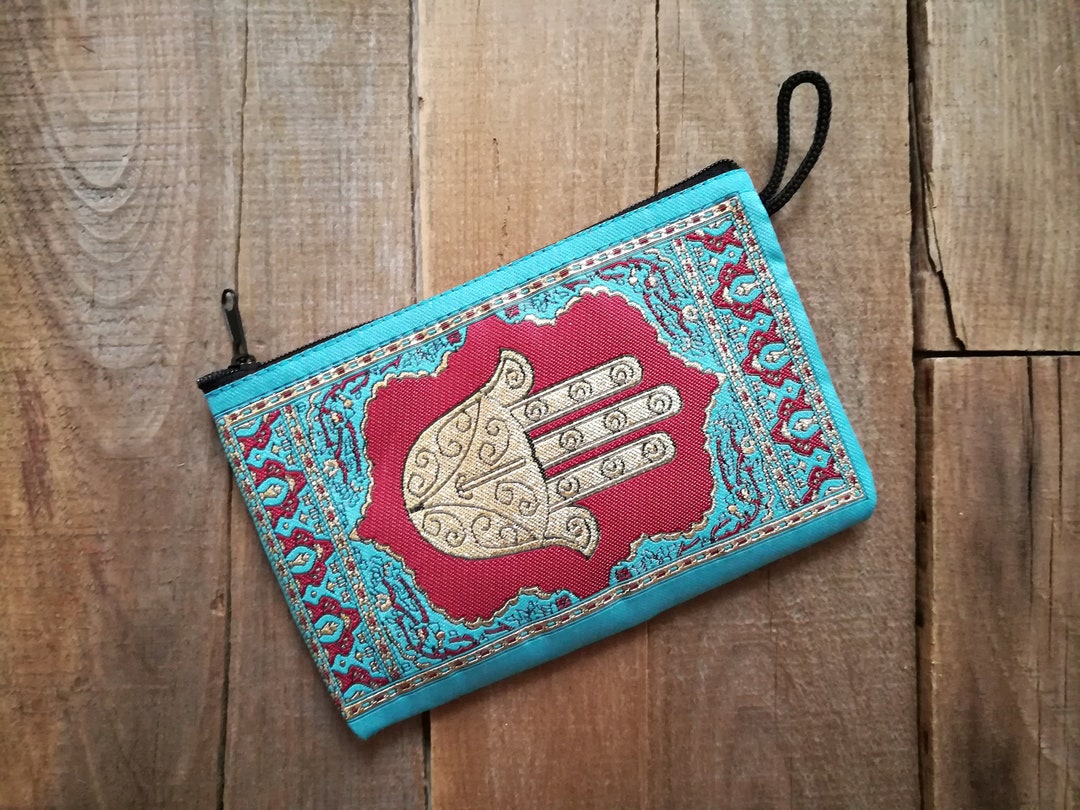 10cmx15cm Woven Tapestry Pouch Original Turkish Hamsa Coin Purse Kilim ...