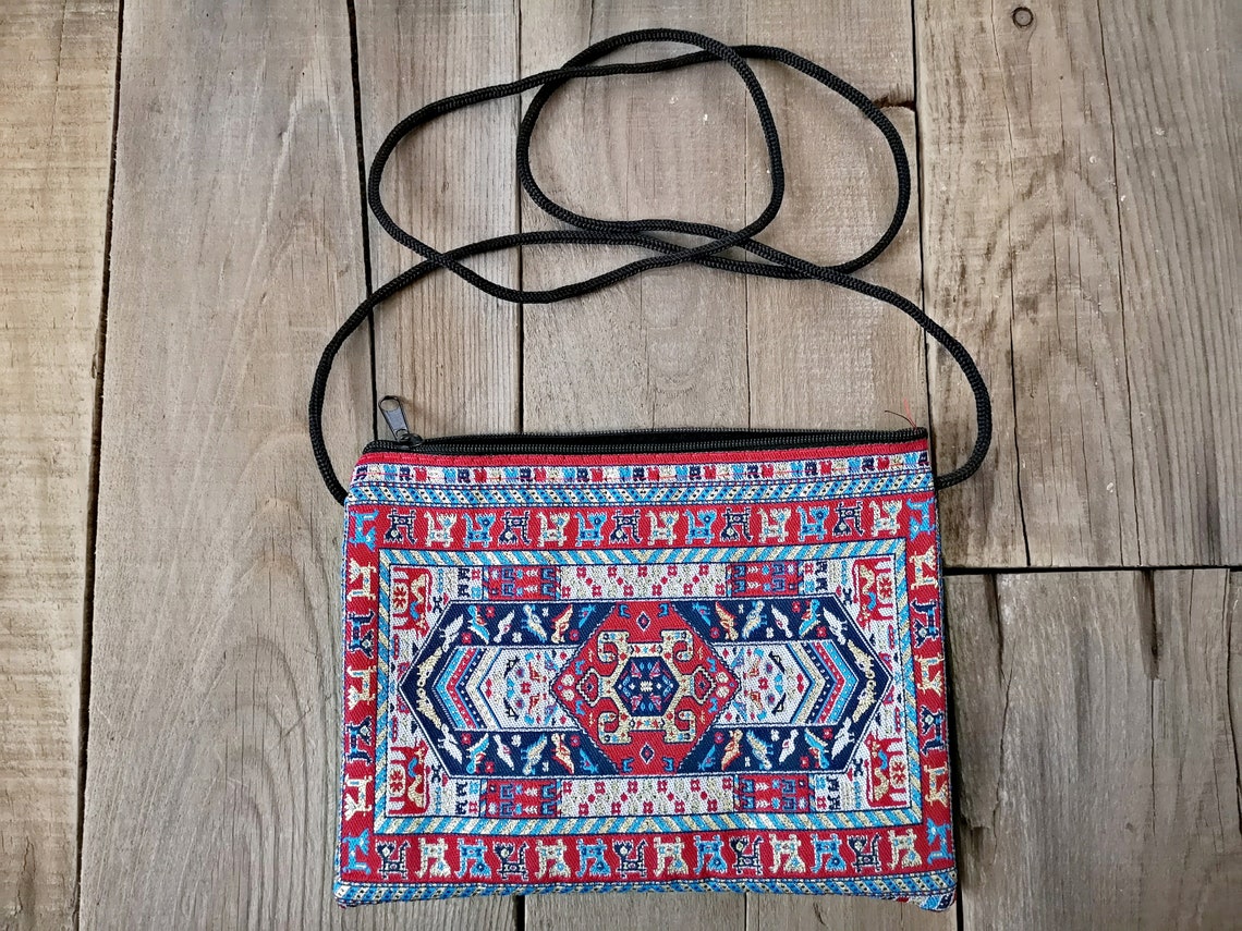 Woven Tapestry Pouch Original Turkish Coin Purse Kilim Rug - Etsy