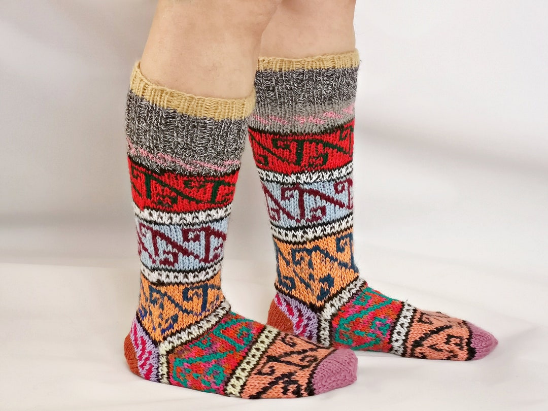 Turkish Socks Traditional Tribal Ethnic Anatolian Authentic Winter Warm ...