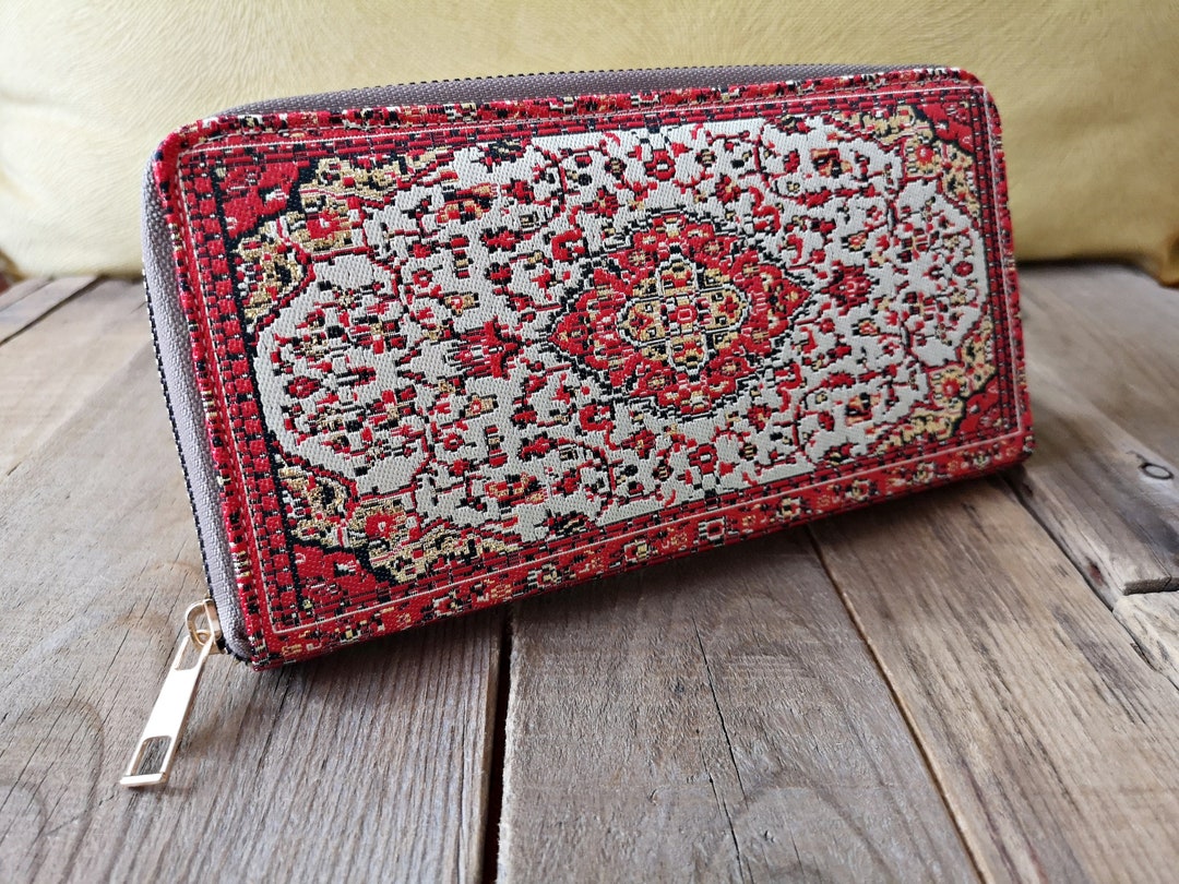 Woven Tapestry Wallet Original Turkish Coin Purse Kilim Rug Carpet Bag ...