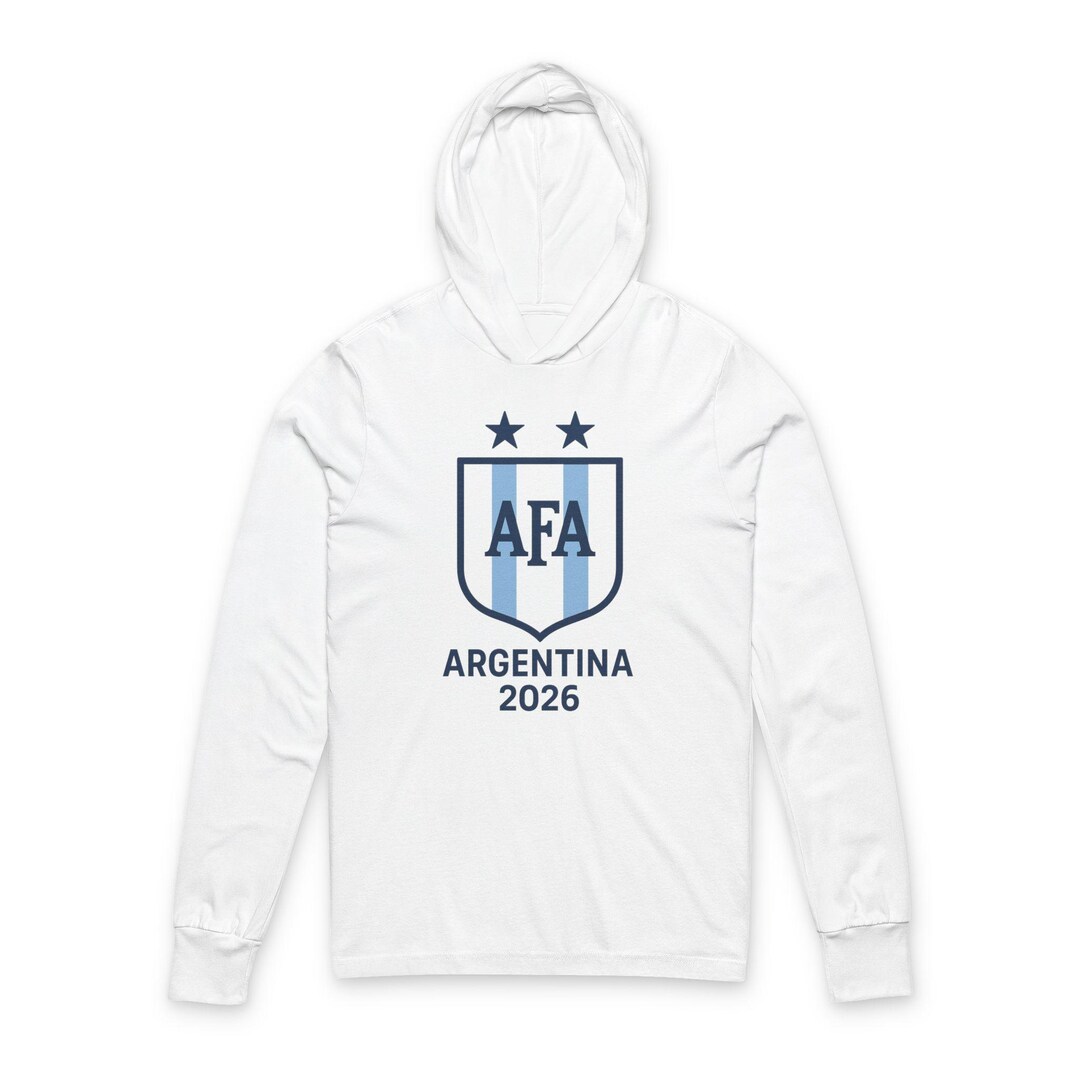 AFA Argentina 2026 Shield Hoodie Tee | Soccer Crest Long Sleeve - Etsy