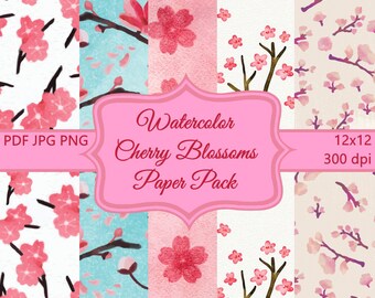 Cherry Digital Paper | Etsy