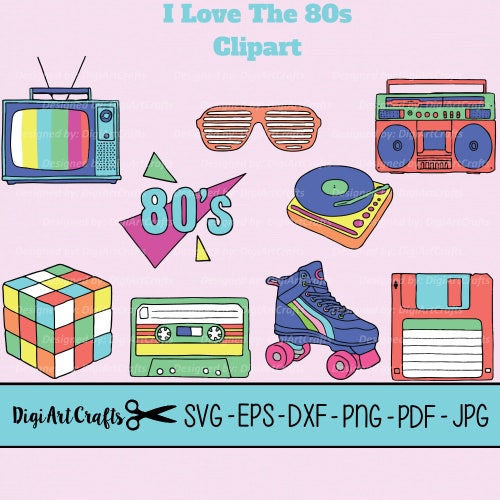 80's Digital Clip Art Instant Download | Etsy