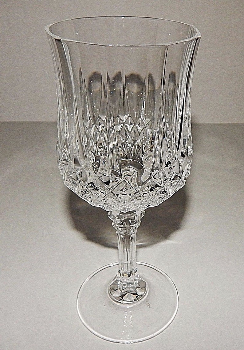 4 Longchamp Fine Crystal Glasses Cristal D'arques Stemware - Etsy