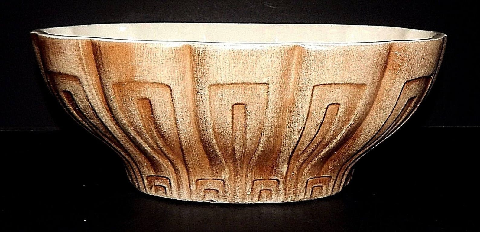 Haeger Pottery No.17 Planter in Golden Brown Signed USA Mid Century ...