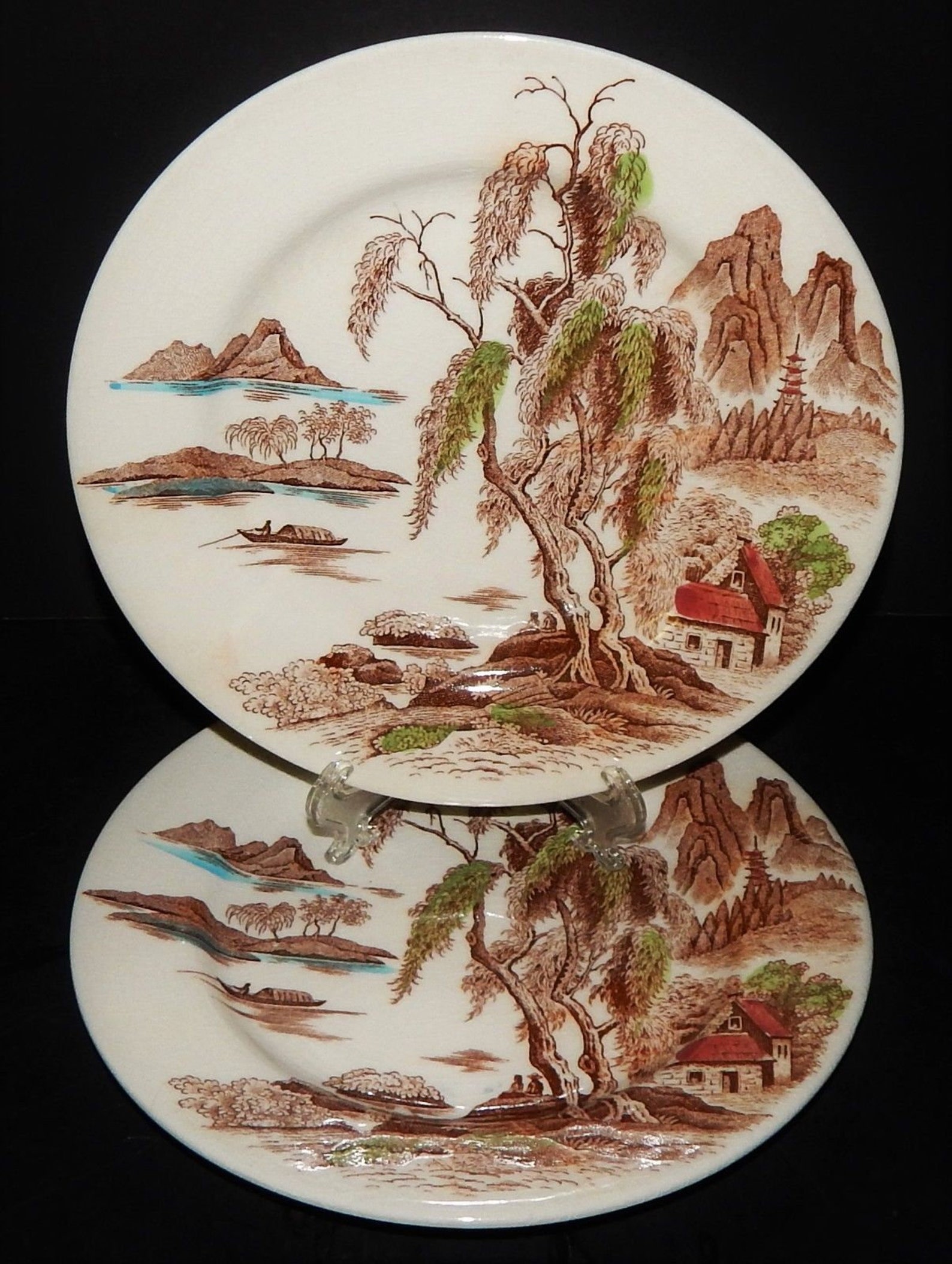 2 Nasco Sayonara China Oriental Japan Salad Plates Dish Oriental ...
