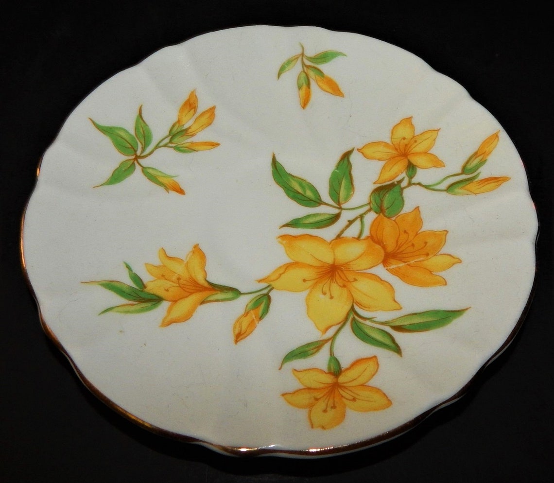 Stanley Fine Bone China Yellow Forsythia Tea Cup & Saucer - Etsy