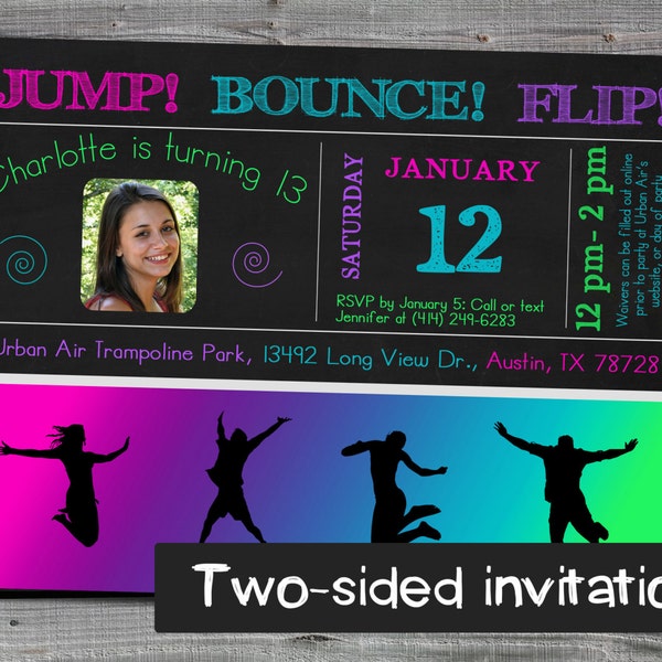 Urban Air Party Invitation - Etsy