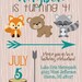 Woodland Camping Invitation Birthday Forest Animals Nature - Etsy