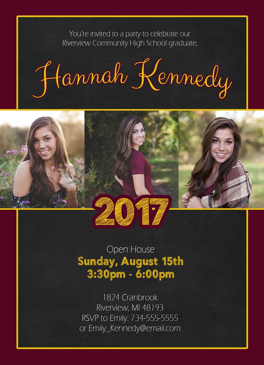 High School Graduation Party Invitation - Riverview Pirates - RCHS ...