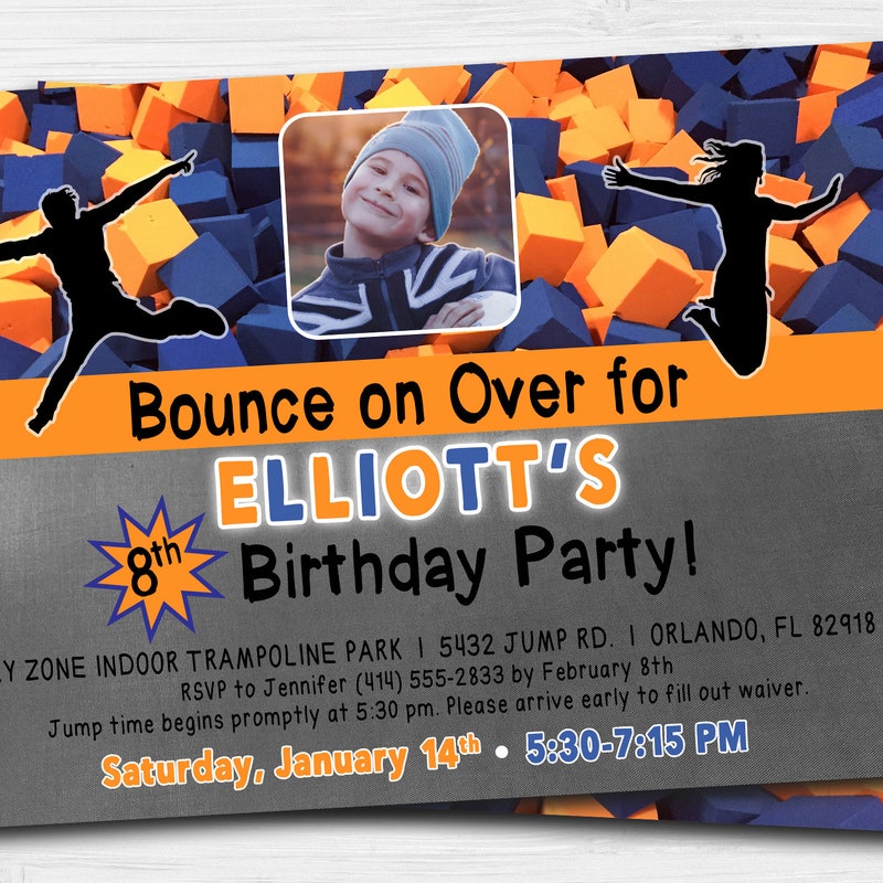 Sky Zone Invitation - Etsy