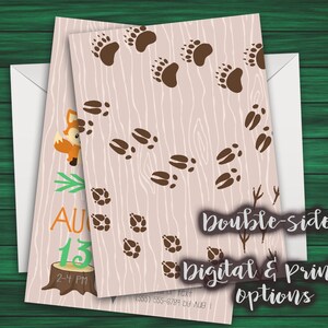 Woodland 1st Birthday Camping Invitation - Birthday - Forest Animals ...