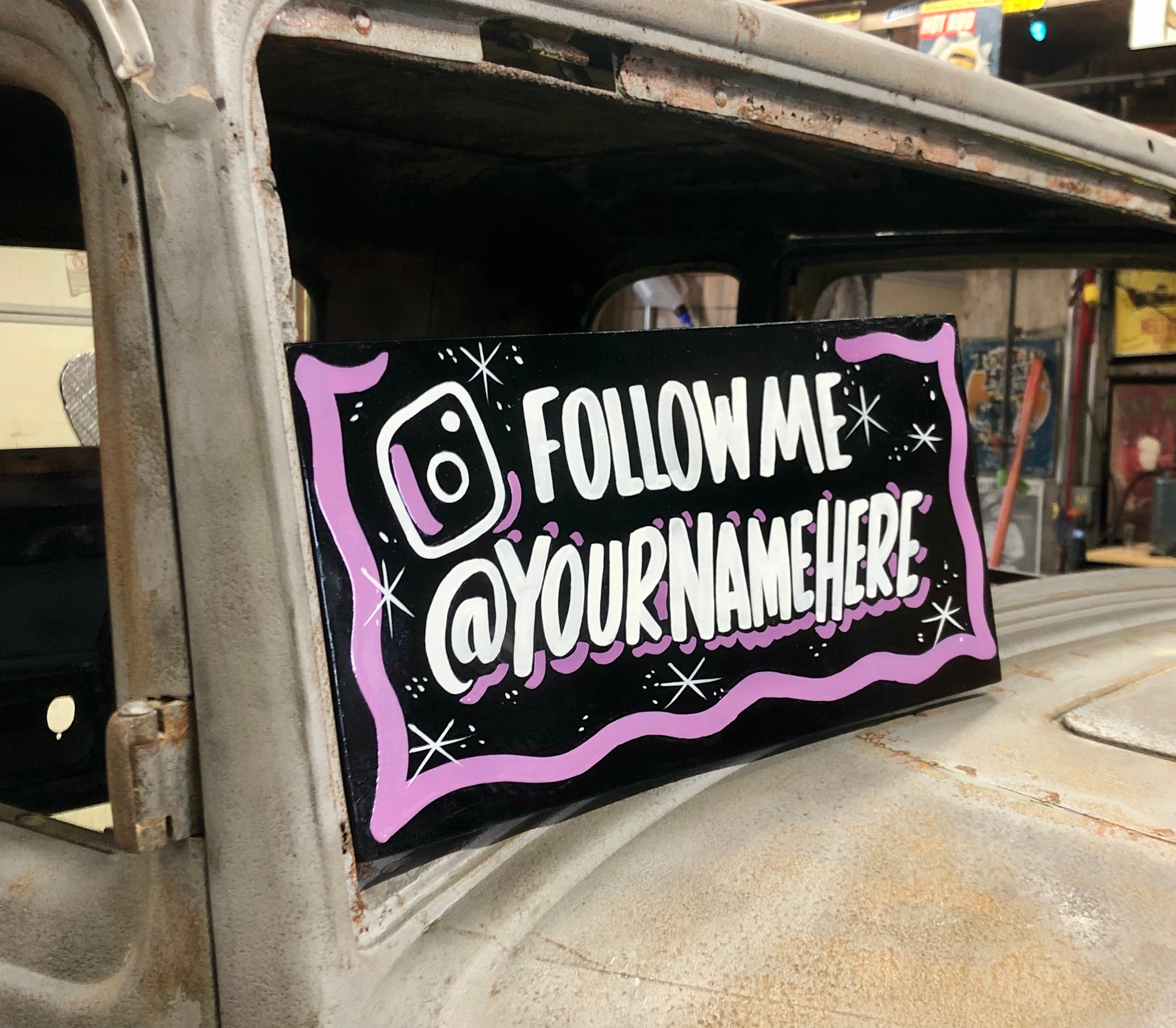 Follow Me Instagram Sign Free Shipping - Etsy