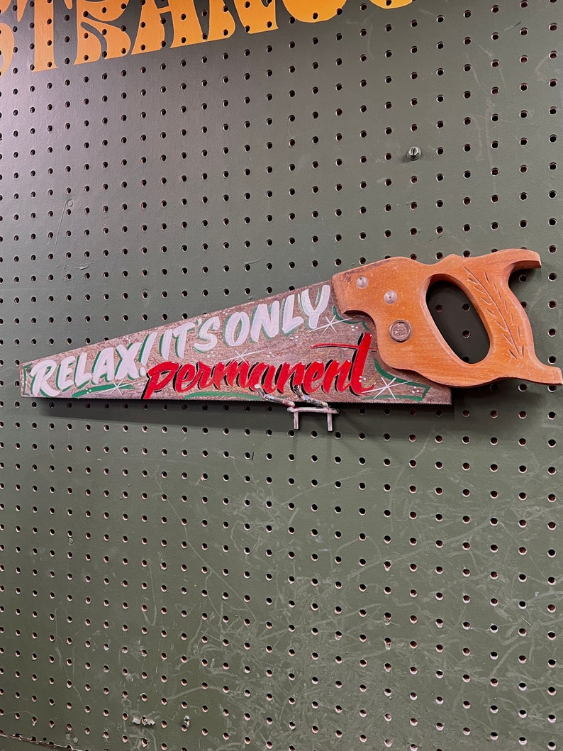 Hand Painted Saws Tattoo Shop Decor - Etsy