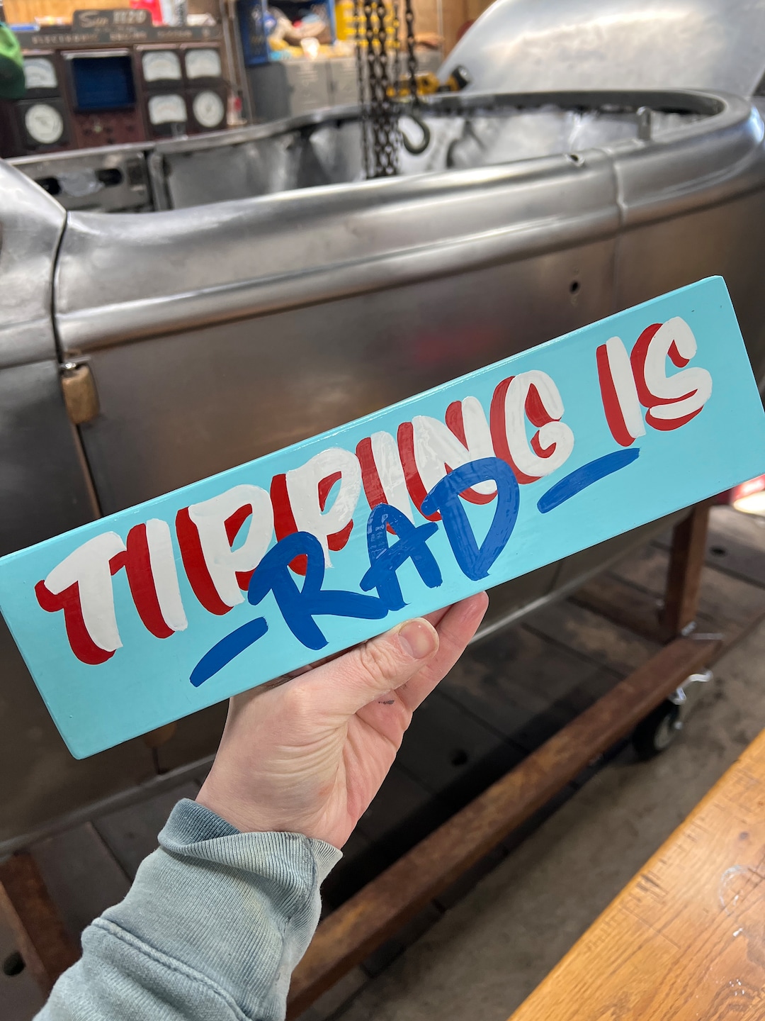 Tipping is Rad Hand Painted Sign Tattoo Shop Barber Salon - Etsy