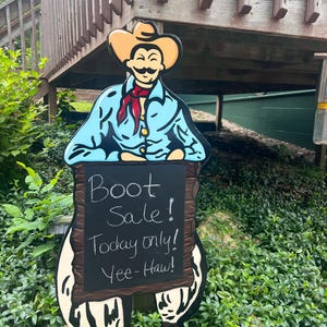 Cowboy Western Chalkboard Sign Restaurant Boutique Custom Sign - Etsy