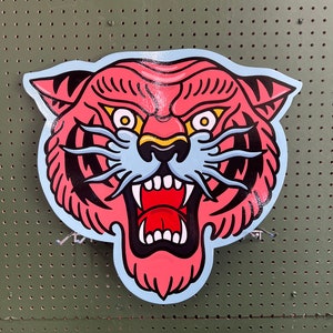 Tattoo Style Tiger Hand Painted Sign Tattoo Shop Decor - Etsy