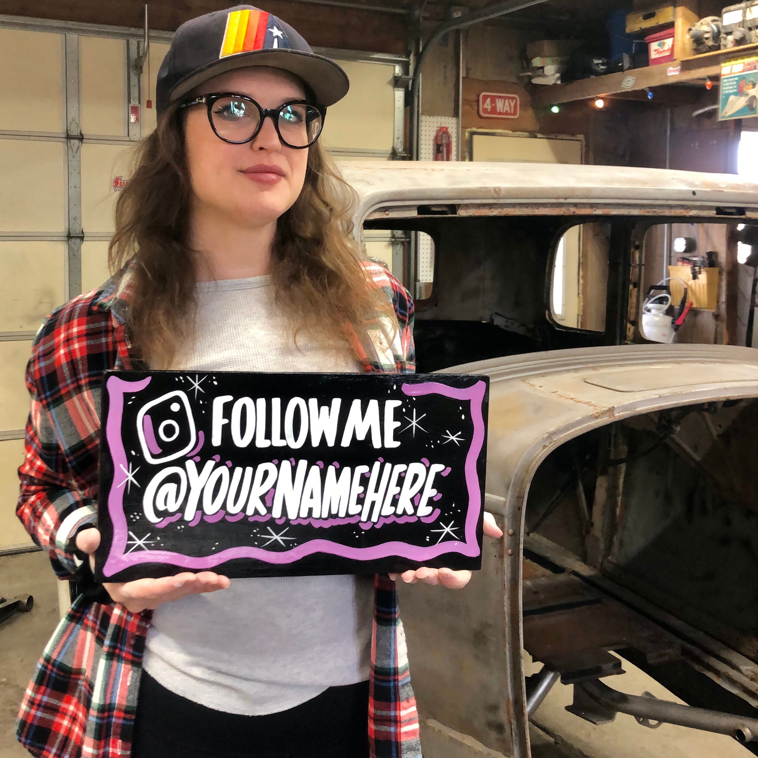 Follow Me Instagram Sign Free Shipping - Etsy